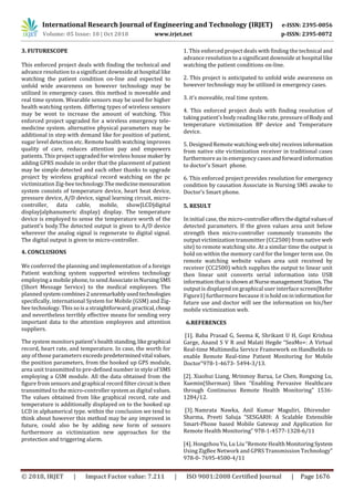 IRJET- Health Monitoring System using Arduino | PDF