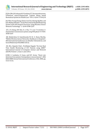 IRJET- Health Monitoring System using Arduino | PDF