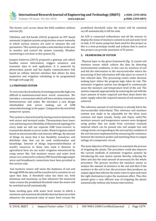 IRJET- Water Irrigation System using Arduino | PDF