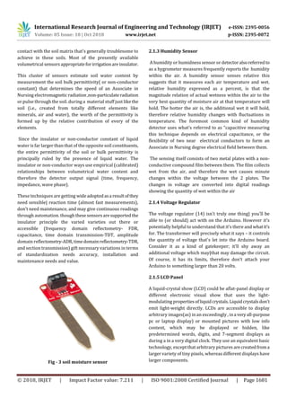 IRJET- Water Irrigation System using Arduino | PDF