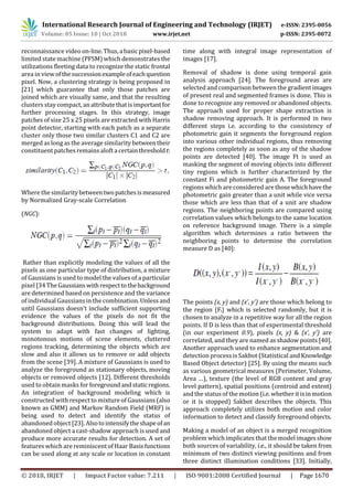 IRJET- Abandoned Object Detection System – A Review | PDF