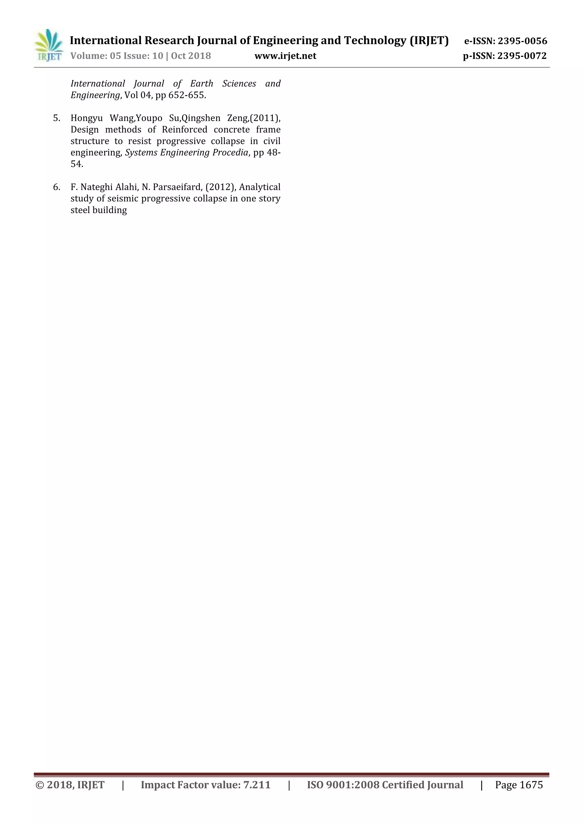 IRJET- Dynamic Column Removal: An Analytical Approach | PDF