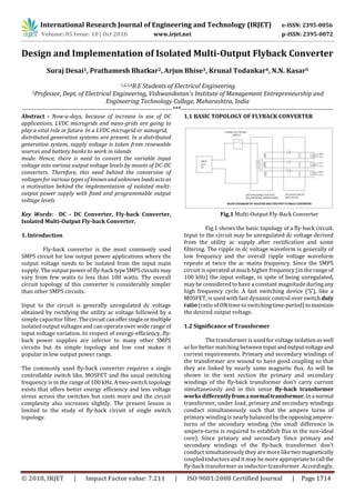 IRJET- Design and Implementation of Isolated Multi-Output Flyback Converter | PDF | Computer ...
