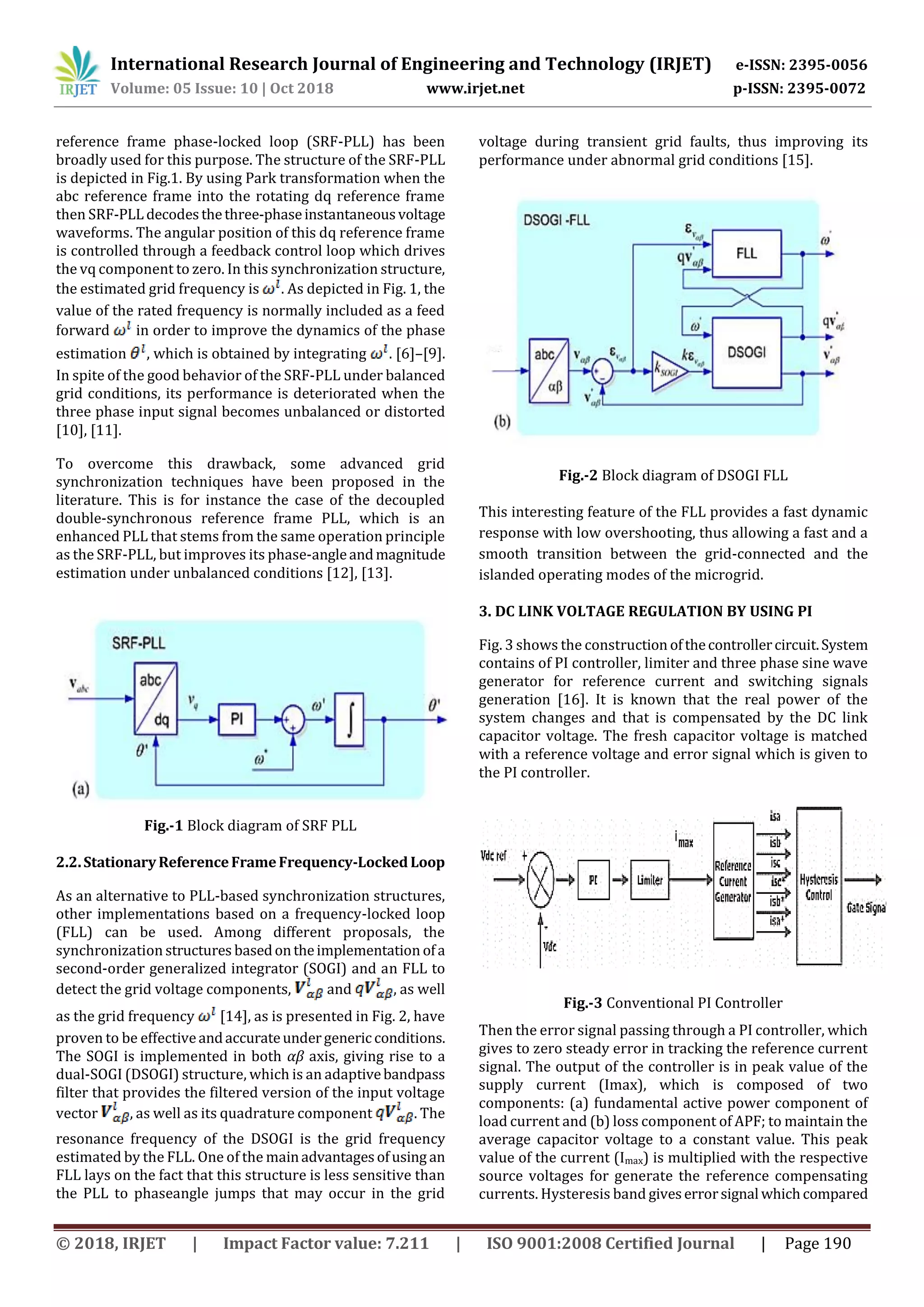 IRJET- PI Controller based Shunt Connected Three Phase Active Power Filter | PDF