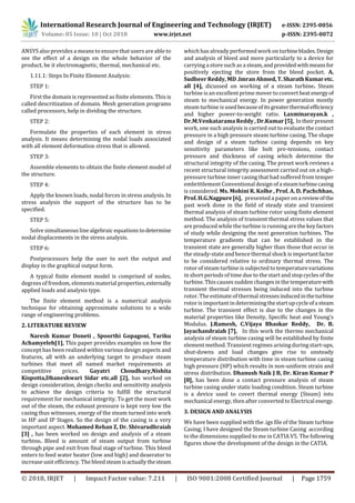 IRJET- Structural and Thermal Analysis of Steam Turbine Casing | PDF