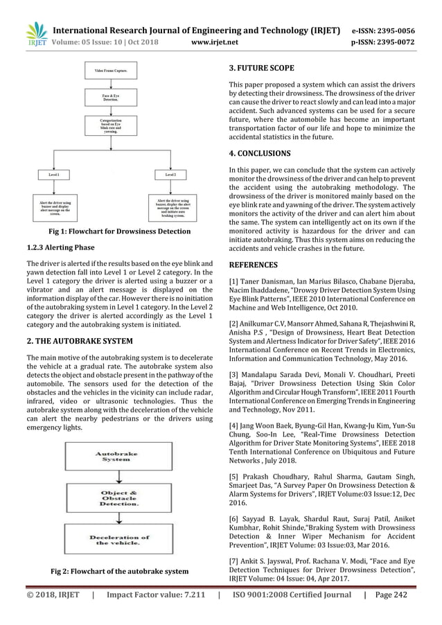 Irjet Driver Drowsiness Detection And Autobraking System For Accident Prevention Pdf 7104
