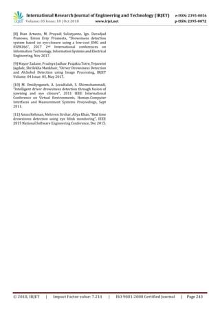 IRJET- Driver Drowsiness Detection and Autobraking System for Accident Prevention | PDF