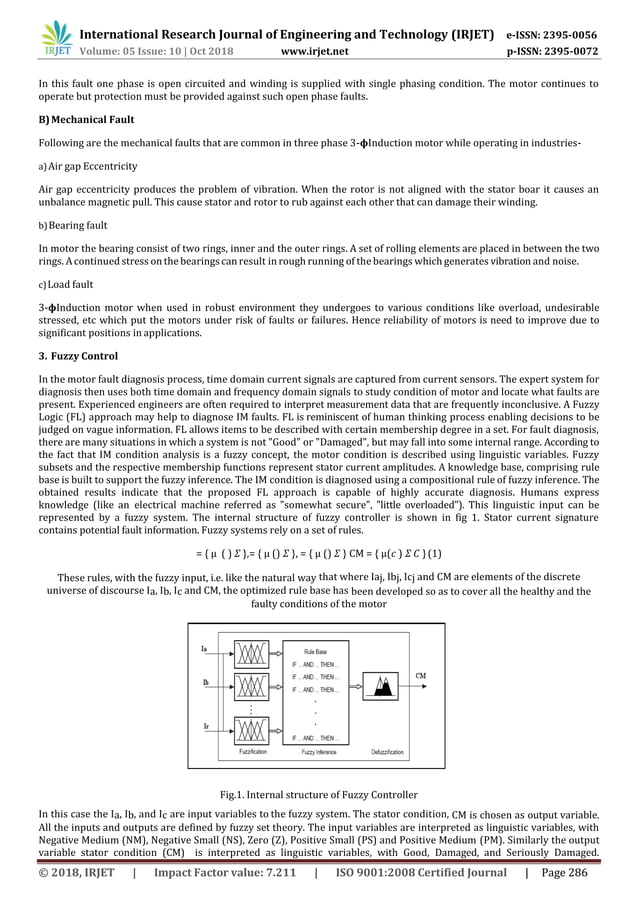 Irjet Modelling And Condition Monitoring Of 3훟 Induction Motor Using
