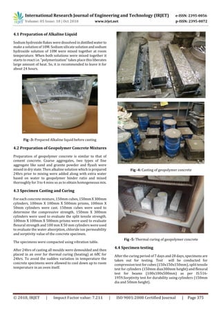 IRJET- Properties of Geopolymer Concrete using Granite Powder as ...