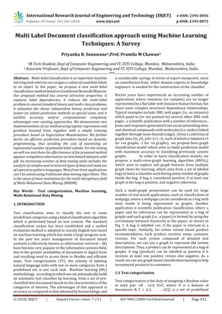 IRJET- Multi Label Document Classification Approach using Machine Learning Techniques: A Survey ...