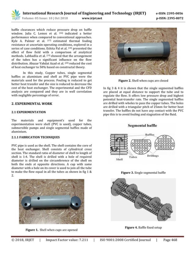 IRJET- Study of Flow and Heat Transfer Analysis in Shell and Tube Heat Exchanger using CFD | PDF