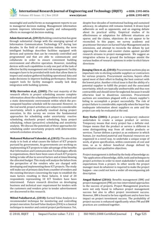 IRJET- A Study on Project Management Techniques to Avoid Project Failure | PDF