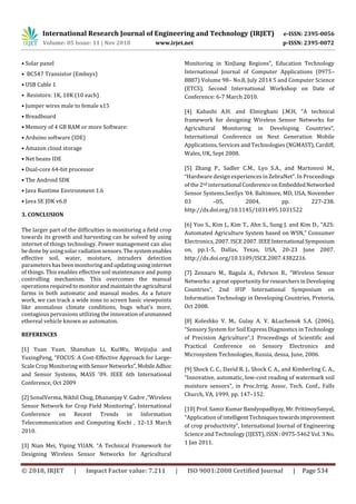 IRJET- A Nobel Report on Smart Irrigation System using IoT | PDF | Agriculture | Industries