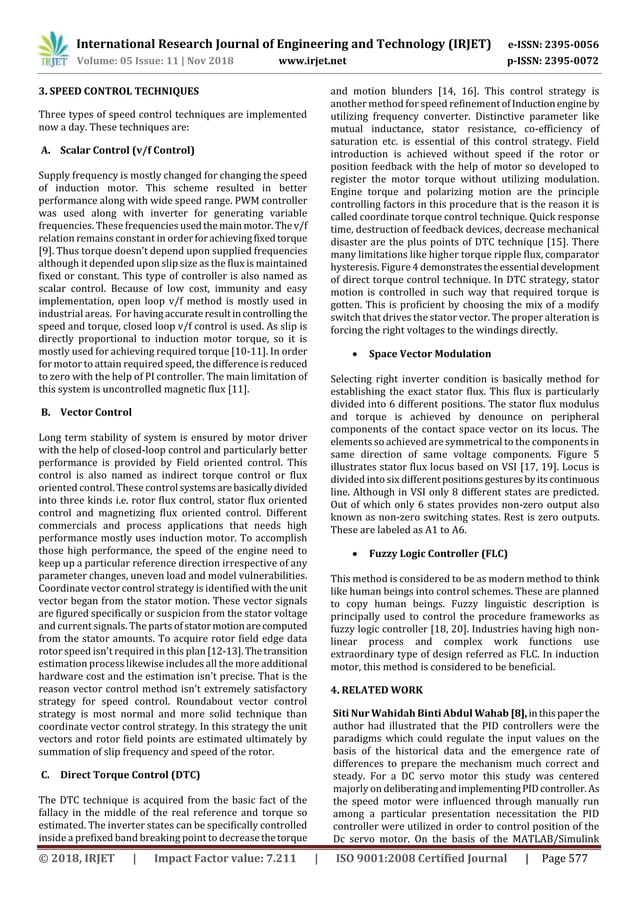 IRJET- Speed Control of Induction Motor using Hybrid PID Fuzzy Controller | PDF