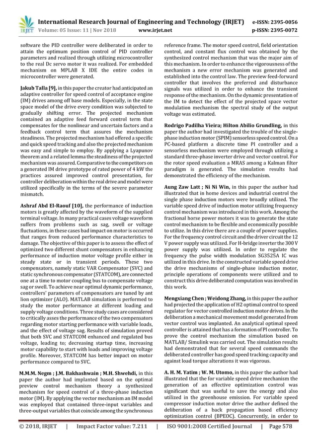 IRJET- Speed Control of Induction Motor using Hybrid PID Fuzzy Controller | PDF