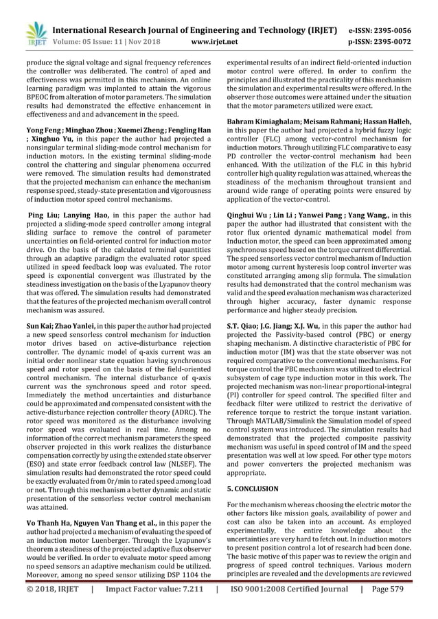 IRJET- Speed Control of Induction Motor using Hybrid PID Fuzzy Controller | PDF