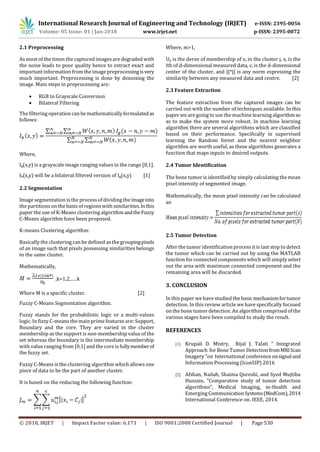 IRJET-Bone Tumor Detection from MRI Images using Machine Learning: A Review | PDF