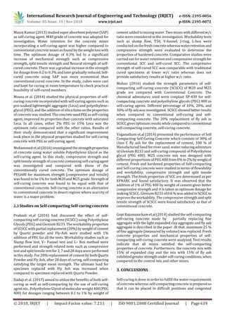 IRJET- Self-Compacting Self-Curing Concrete: A Review | PDF
