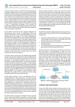 IRJET- A Review on Lightweight Secure Data Sharing Scheme for Mobile ...