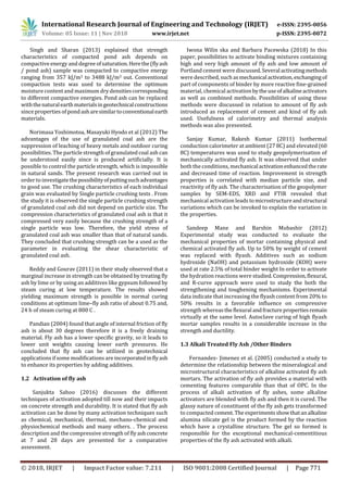 IRJET- Alkaline Activation of Fly Ash: An Overview | PDF