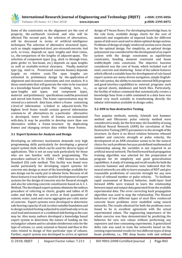 IRJET- Application of Emerging Artificial Intelligence Methods in Structural Engineering-A ...