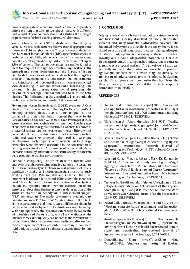 IRJET- Lightweight Aggregate Concrete using Expanded Polystyrene Beads ...