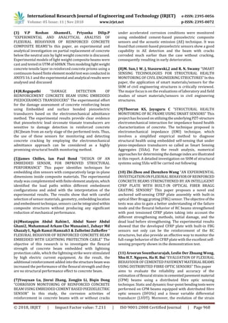 IRJET- Flexural Behaviours of RCC Beam using Embedded Sensors | PDF