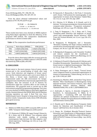 IRJET-Implementation of CAD system for Cancer Detection using SVM based Classification | PDF
