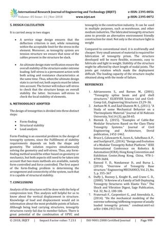 IRJET- Review Paper of Tensegrity Structure | PDF