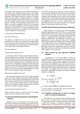 IRJET- Evidence Chain for Missing Data Imputation: Survey | PDF