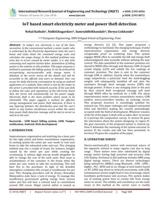 IRJET-IoT based Smart Electricity Meter and Power Theft Detection | PDF