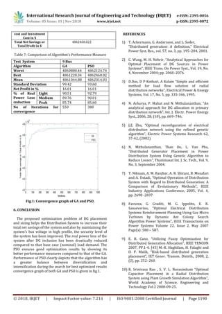 IRJET- Maximization of Net Profit by Optimal Placement and Sizing of DG in Distribution System | PDF