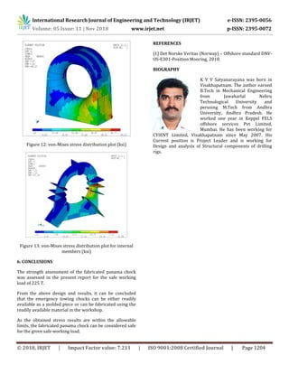 IRJET- Design and Finite Element Analysis of Fabricated Panama Chock ...