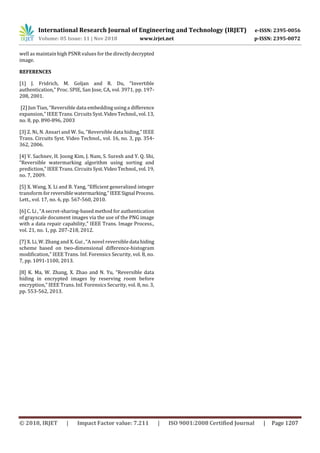 IRJET- Encryption and Authentication of Image by using Data Hiding | PDF