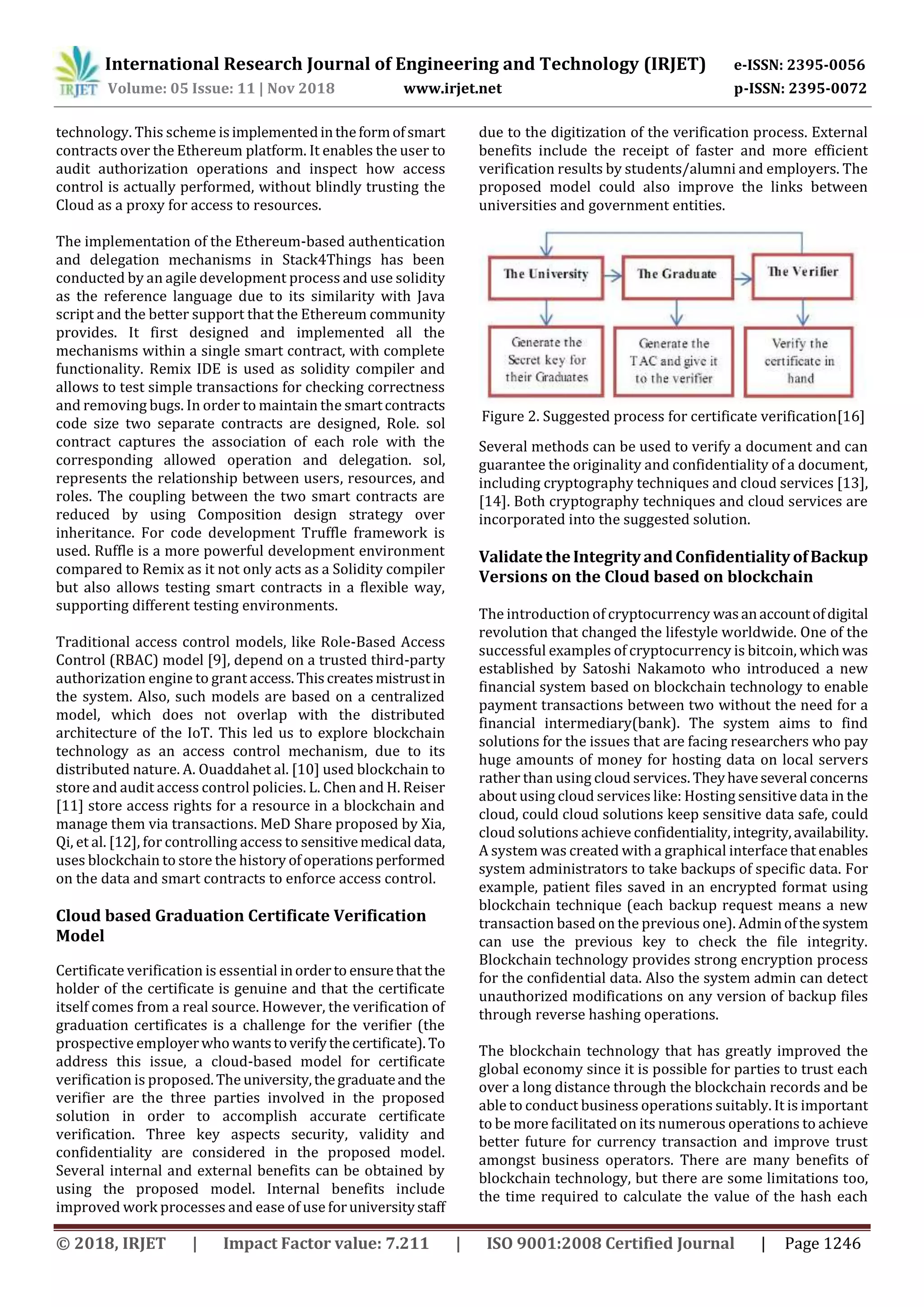 IRJET- Survey on Blockchain based Digital Certificate System | PDF