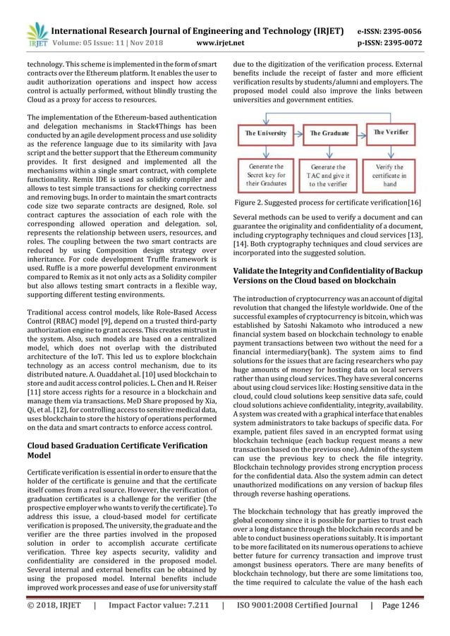 IRJET- Survey on Blockchain based Digital Certificate System | PDF