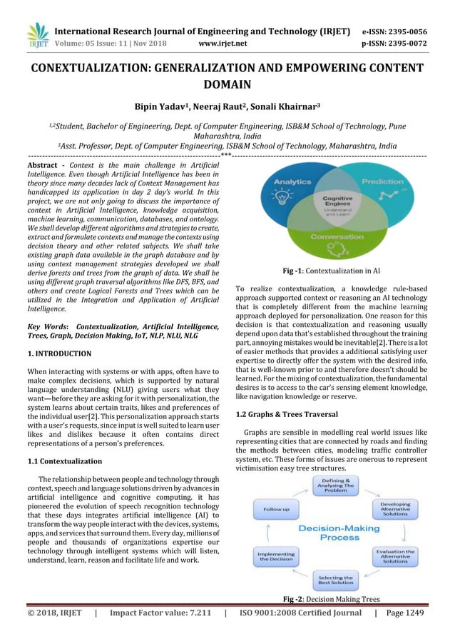 IRJET- Conextualization: Generalization and Empowering Content Domain | PDF | Artificial ...