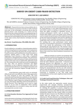 IRJET- Survey on Credit Card Fraud Detection | PDF