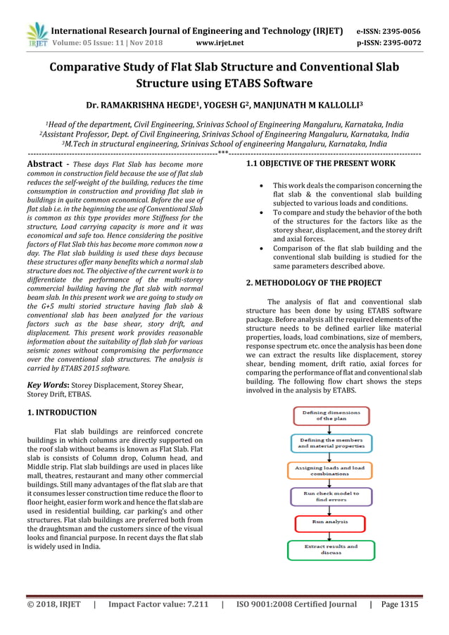 IRJET- Comparative Study of Flat Slab Structure and Conventional Slab Structure using ETABS ...