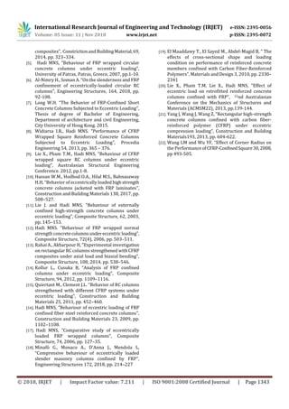 IRJET- Behavior of Eccentrically Loaded R.C. Columns Confined with CFRP ...
