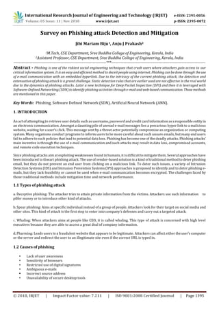 IRJET- Survey on Phishing Attack Detection and Mitigation | PDF