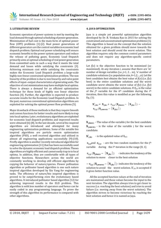IRJET- A Comparative Study of Economic Load Dispatch Optimization Methods | PDF