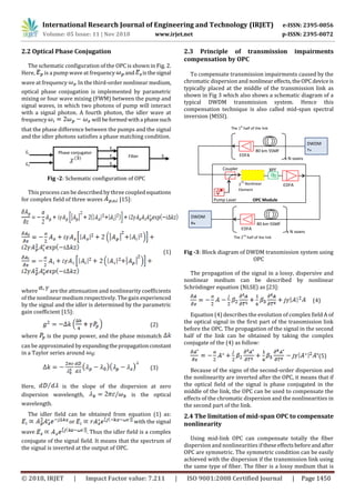 IRJET- Transmission Distortion Compensation using Optical Phase Conjugation in Chalcogenide ...
