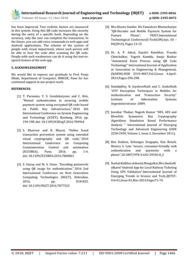 IRJET- Two Way Authentication for Banking Systems | PDF