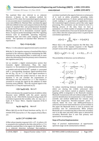 IRJET- Dynamic Spectrum Sensing using Matched Filter Method and MATLAB Simulation | PDF