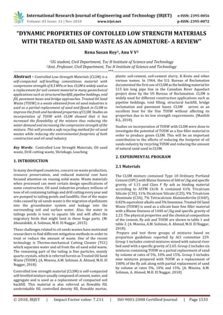 IRJET- Dynamic Properties of Contolled Low Strength Materials with ...