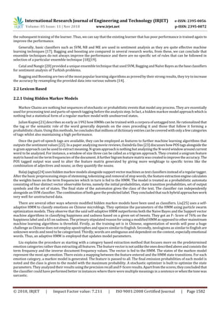 IRJET- An Extensive Study of Sentiment Analysis Techniques and its Progression Towards Deep ...