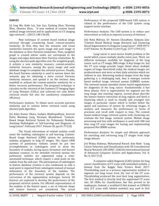 IRJET- Content based Medical Image Retrieval for Diagnosing Lung Diseases using CT Imaging Sign ...