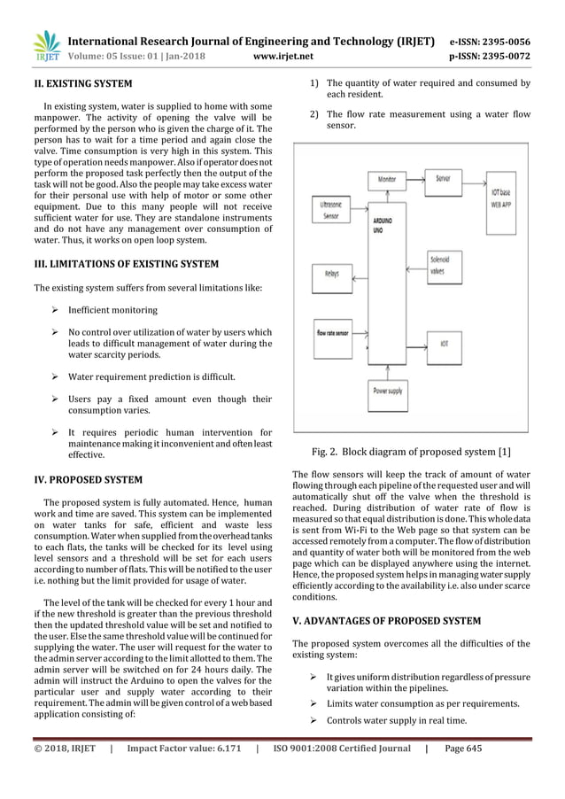 IRJET-Smart and Automatic Water Distribution Control System | PDF ...