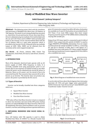 Study of Modified Sine Wave Inverter | PDF